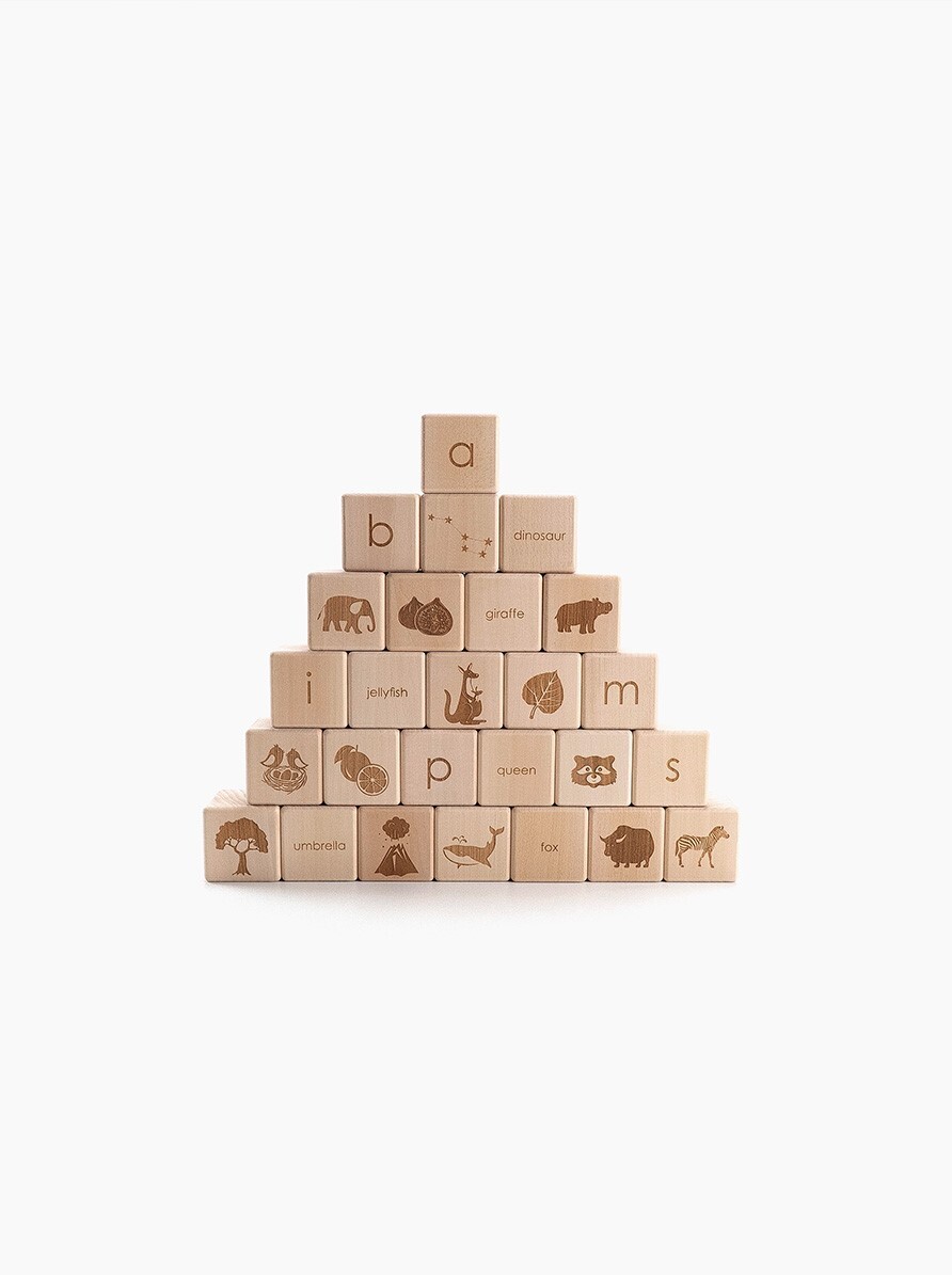Wooden alphabet building blocks online